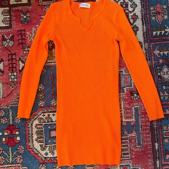 Dresses | Orange Knit Dress | Poshmark